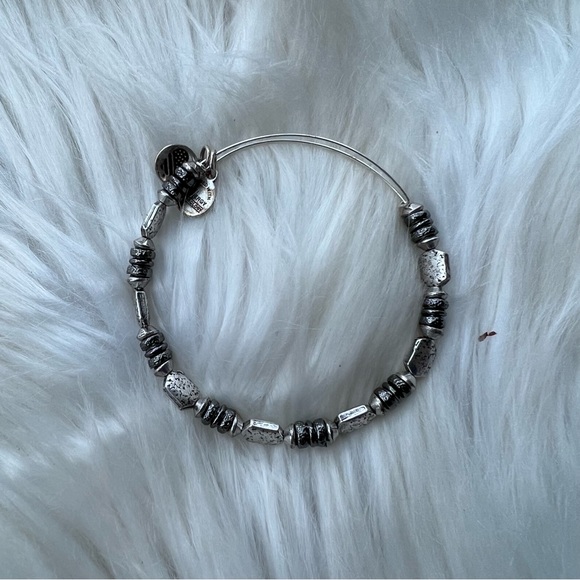 Alex and Ani | Jewelry | Alex And Ani Rafaelian Silver Rectangular Beaded Bangle Bracelet | Poshmark